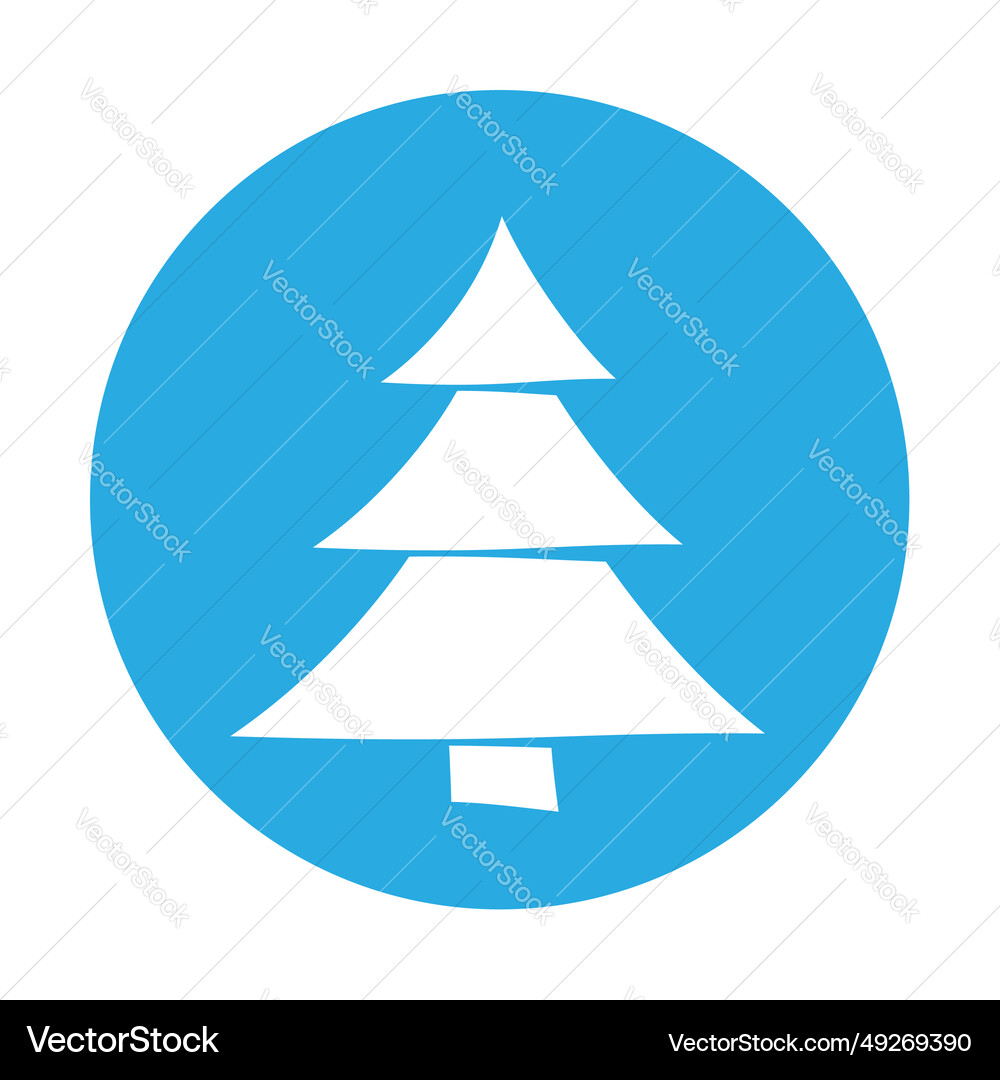 Simple of christmas tree concept Royalty Free Vector Image