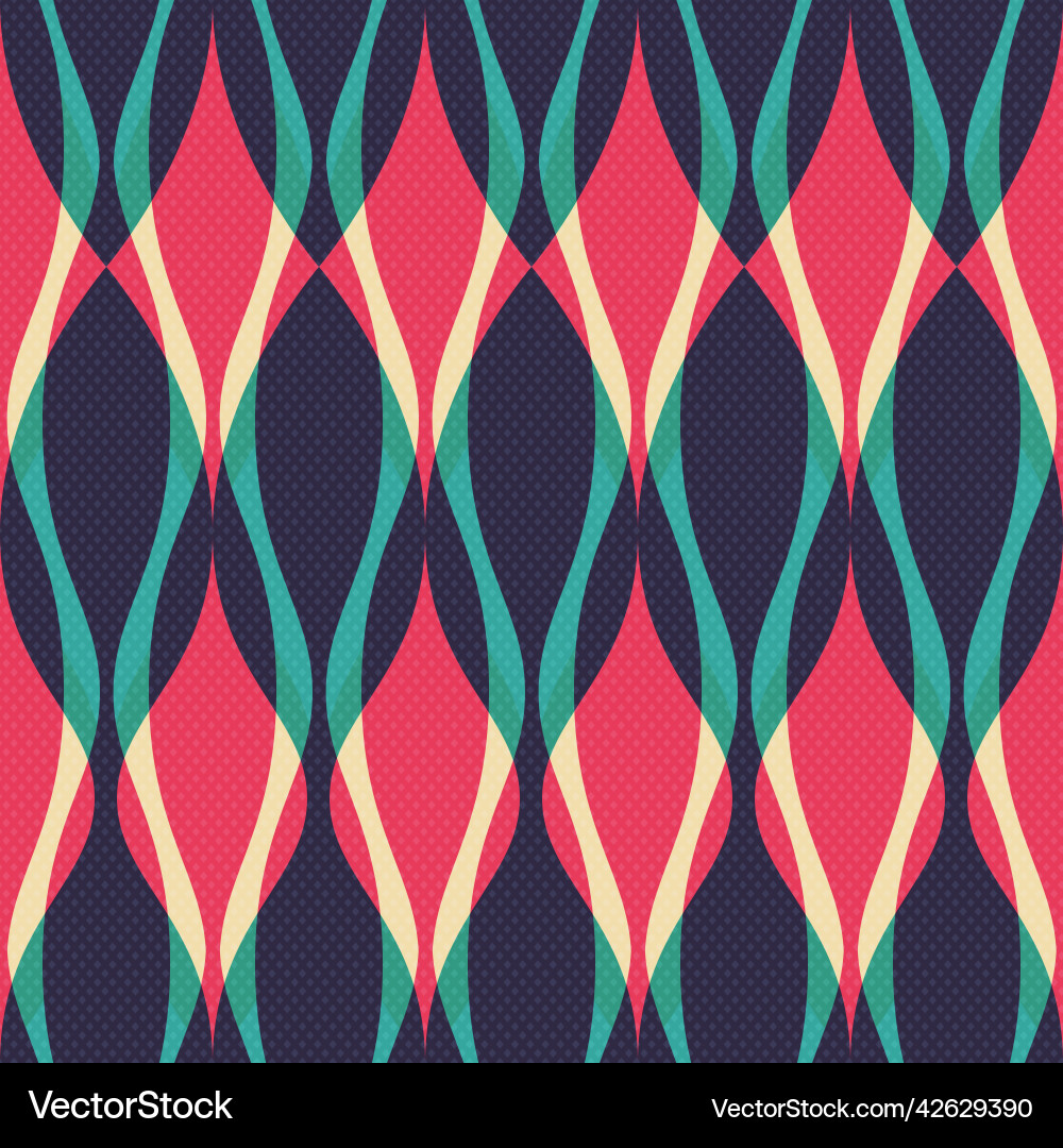 Vintage geometric mosaic seamless texture Vector Image