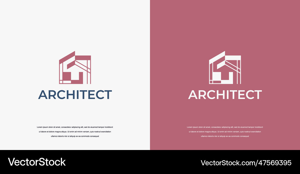 Building logo for architect company Royalty Free Vector