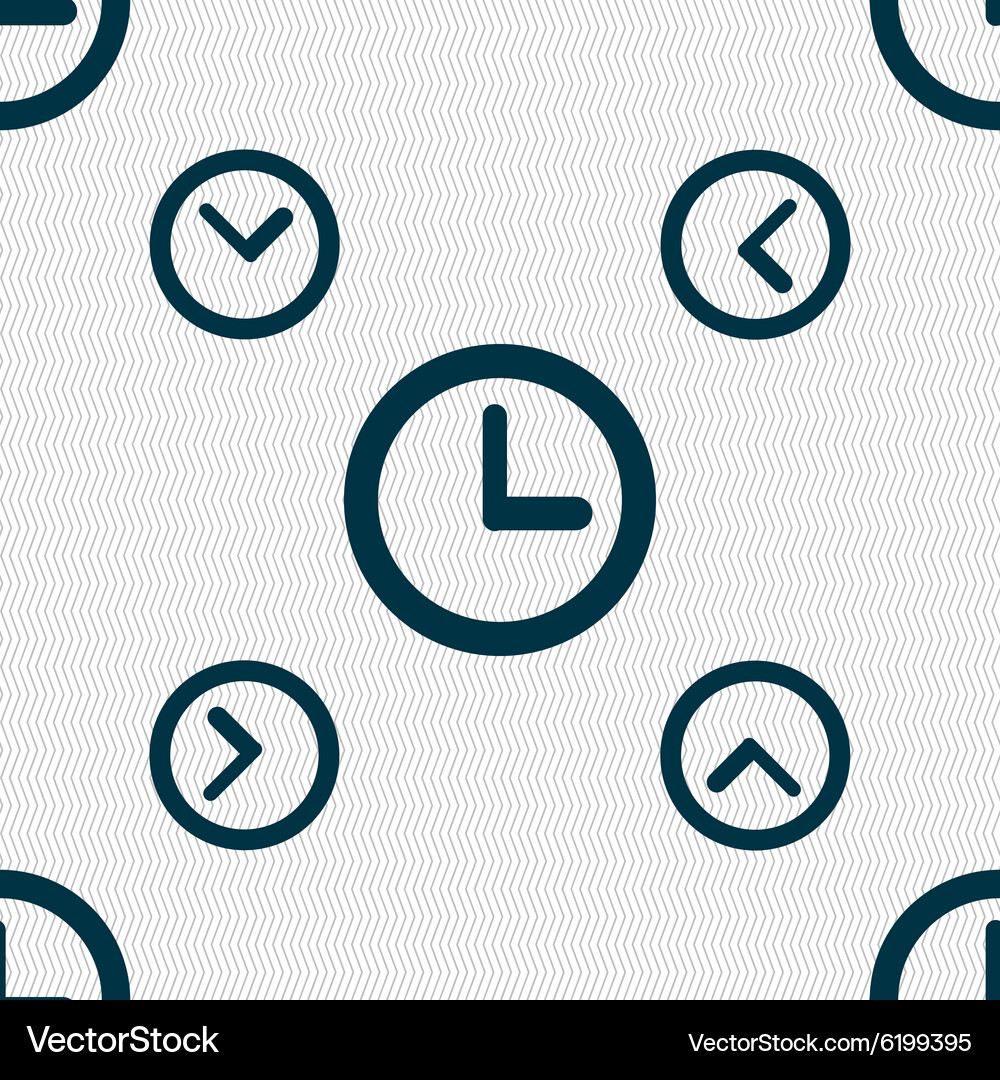 Clock sign icon mechanical symbol seamless Vector Image