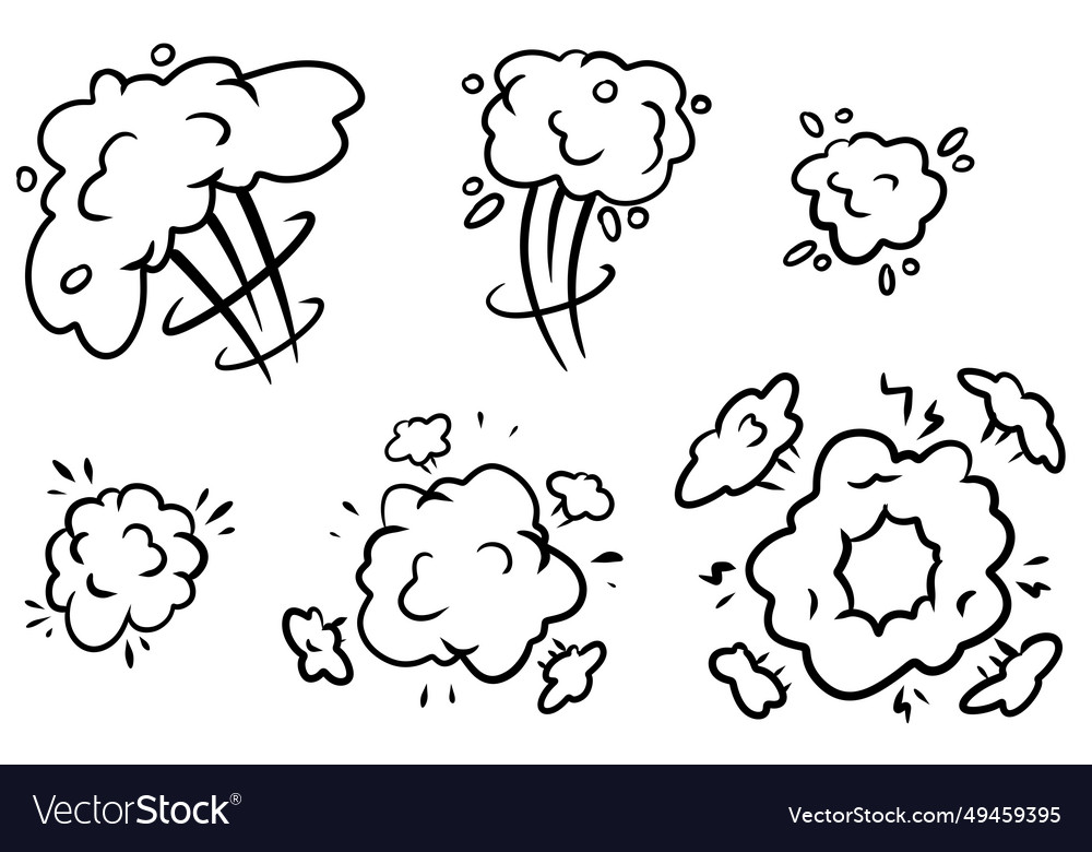 Comic bubble cloud track and trace Royalty Free Vector Image