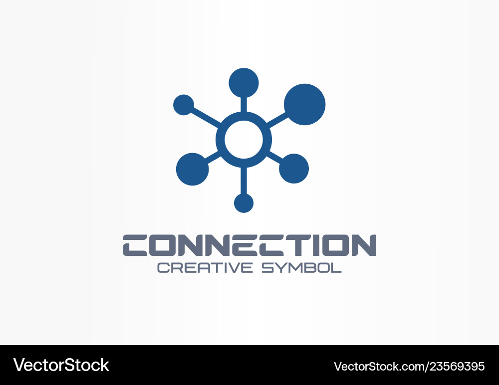 Connect creative symbol concept social media Vector Image
