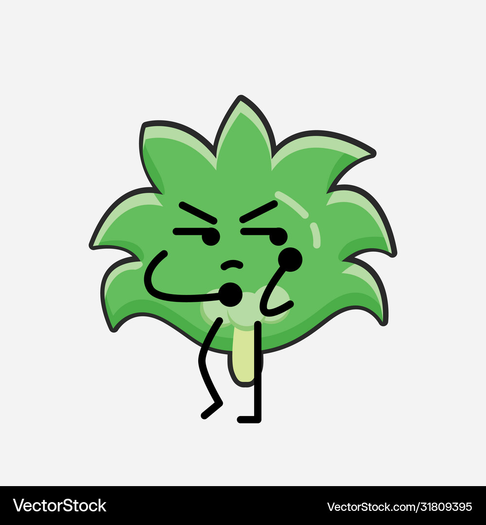 Cute coconut tree mascot character in flat design Vector Image