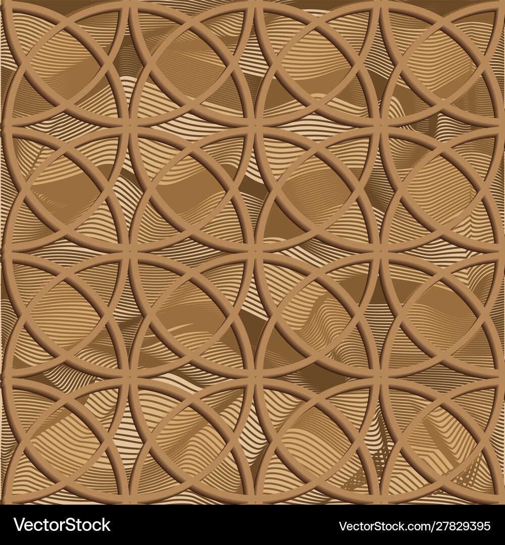 Decorative brown wooden grid retro Royalty Free Vector Image