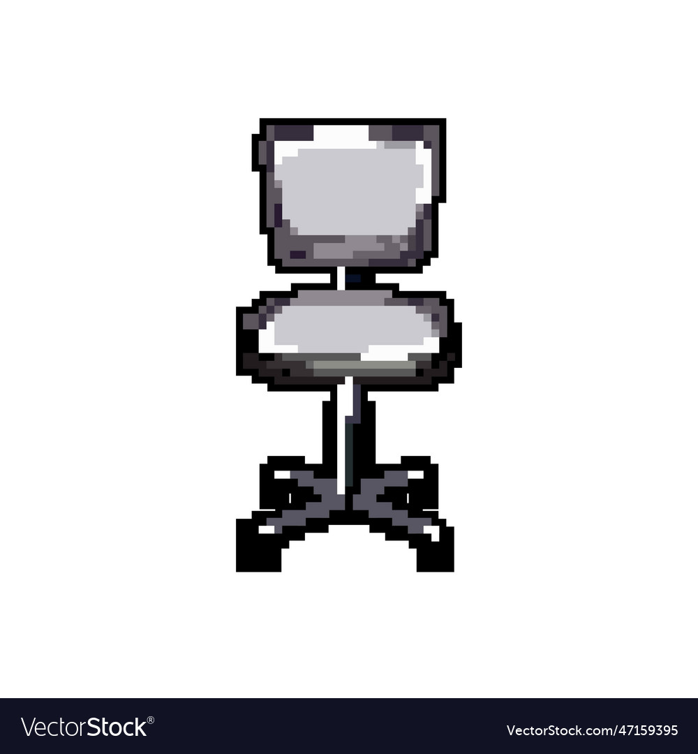 Furnoture office chair game pixel art Royalty Free Vector Furnoture office chair game pixel art Royalty Free Vector