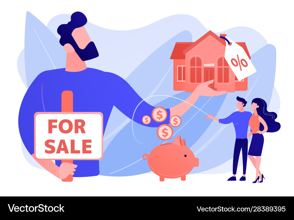 House for sale concept Royalty Free Vector Image