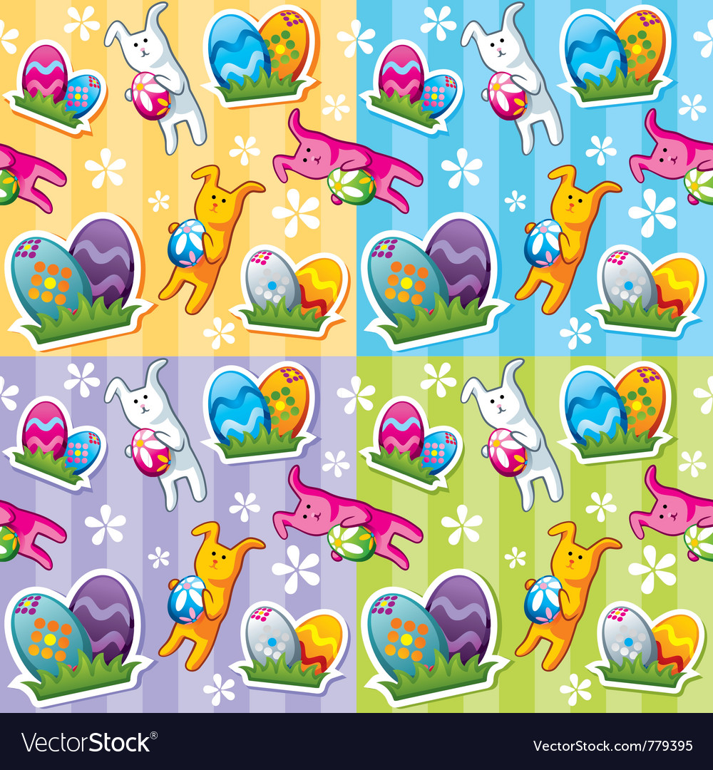 Seamless easter pattern Royalty Free Vector Image