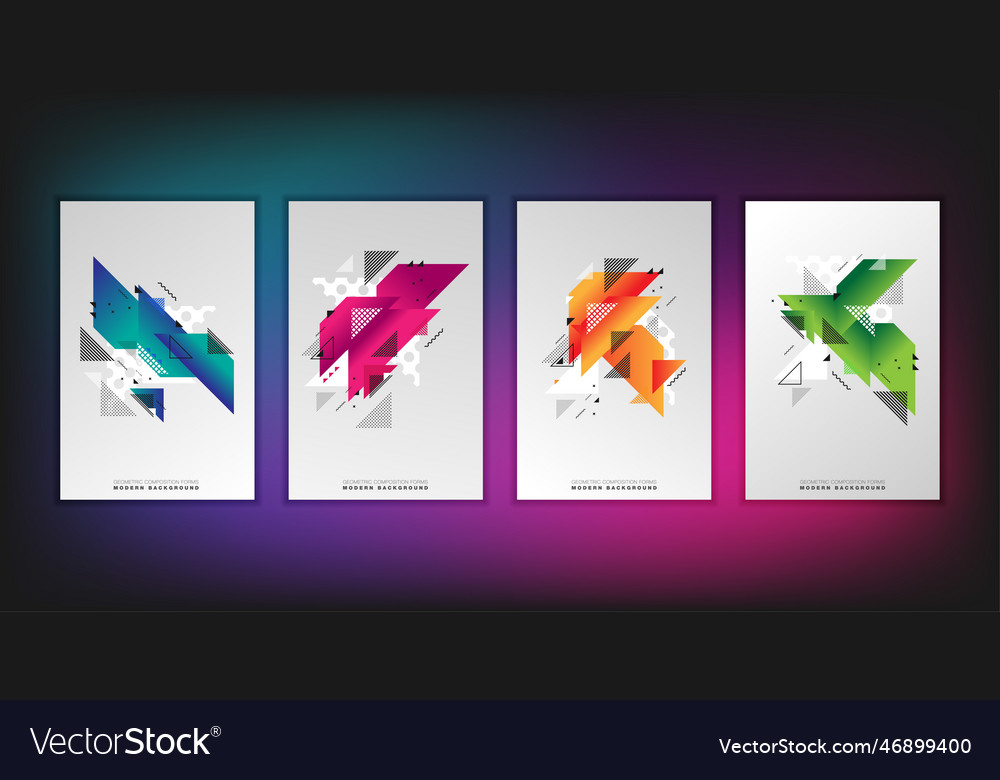 Abstract geometric composition forms modern Vector Image