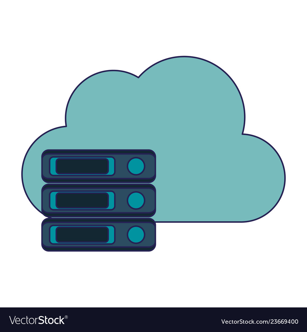 Cloud computing technology Royalty Free Vector Image