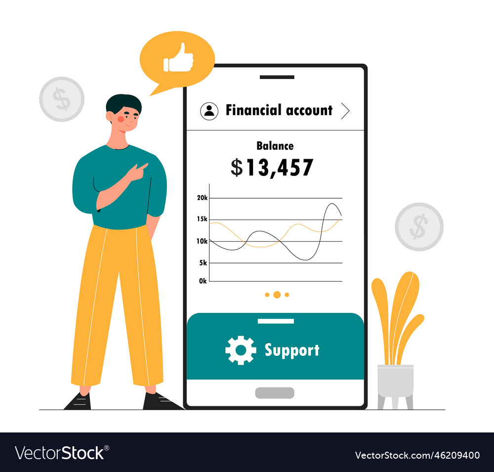 Finance program concept Royalty Free Vector Image