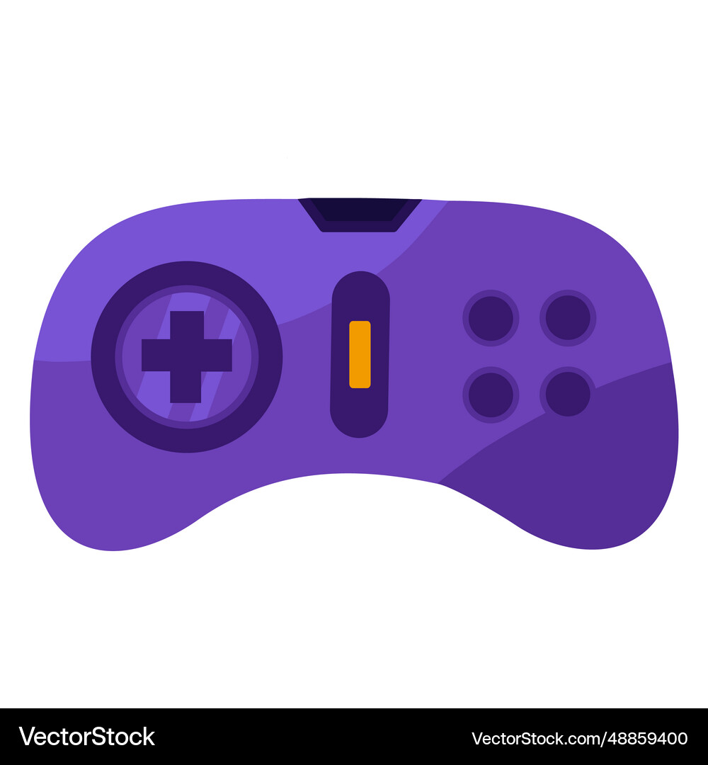 Gaming joystick flat Royalty Free Vector Image
