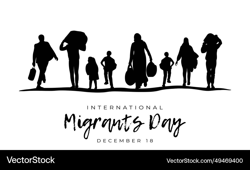 International migrant day15 Royalty Free Vector Image