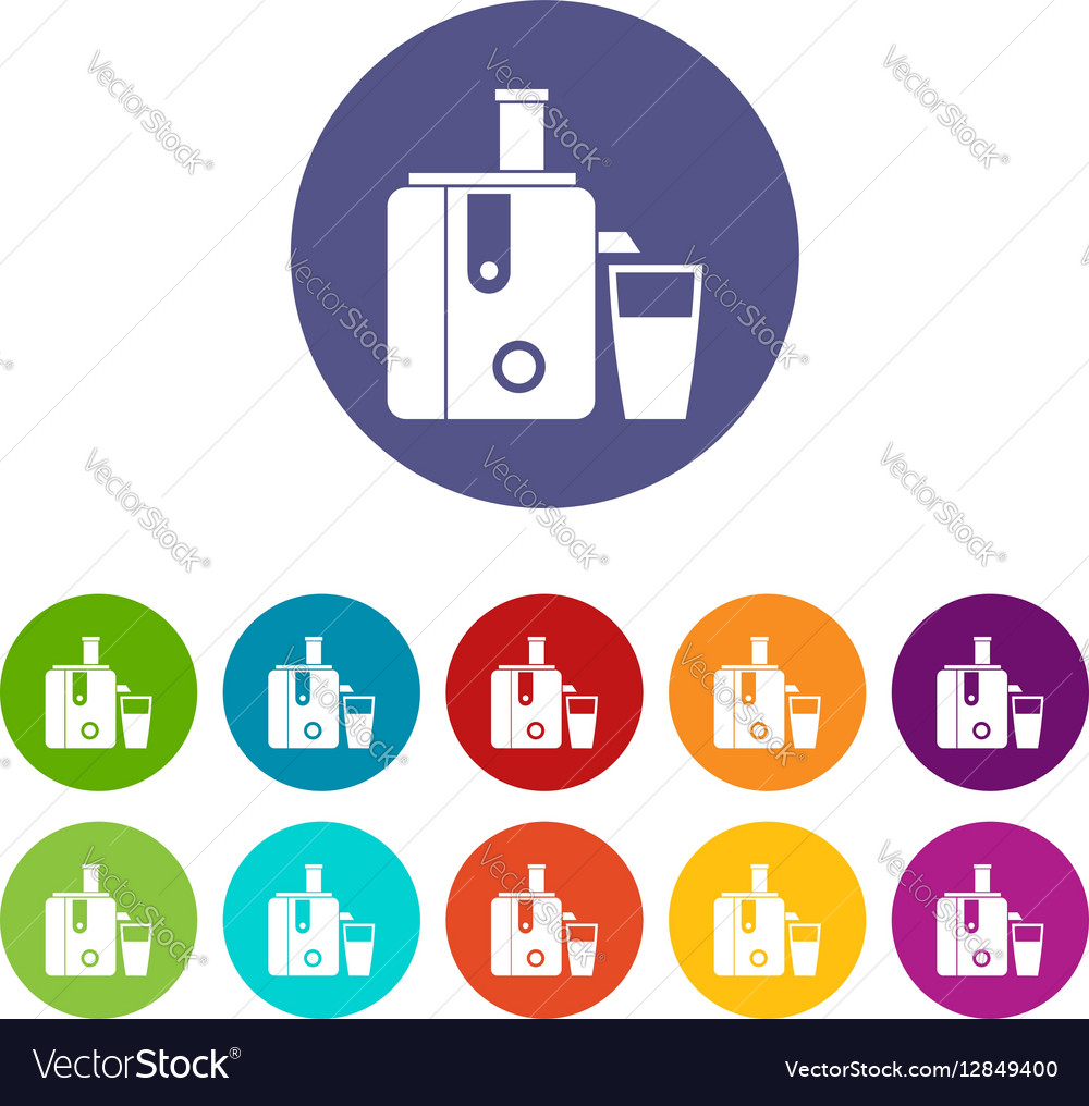 Juicer set icons Royalty Free Vector Image - VectorStock