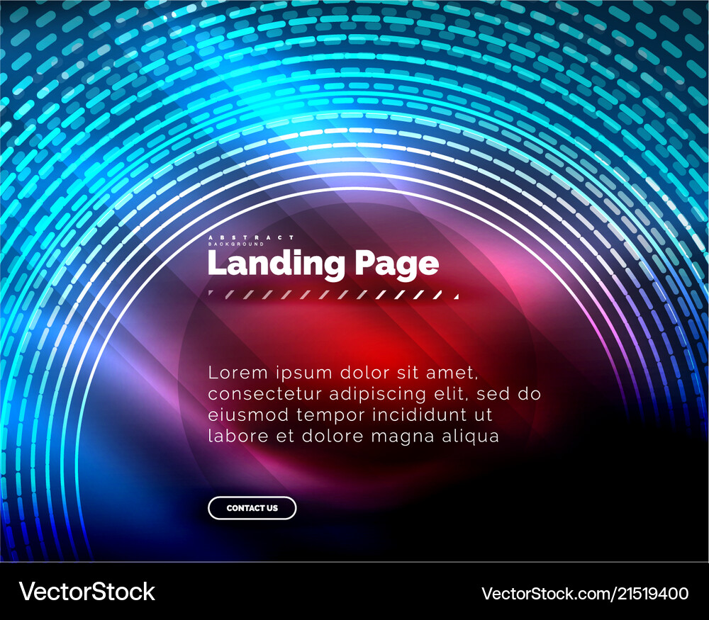 Neon glowing techno lines hi-tech futuristic Vector Image