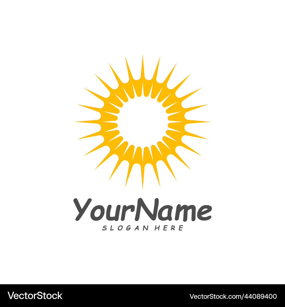Sun logo design template creative Royalty Free Vector Image