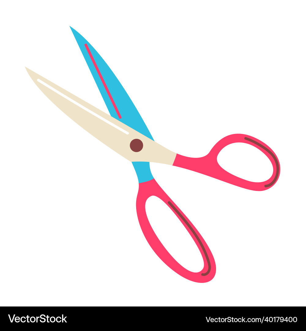 Tailors scissors needlework item Royalty Free Vector Image