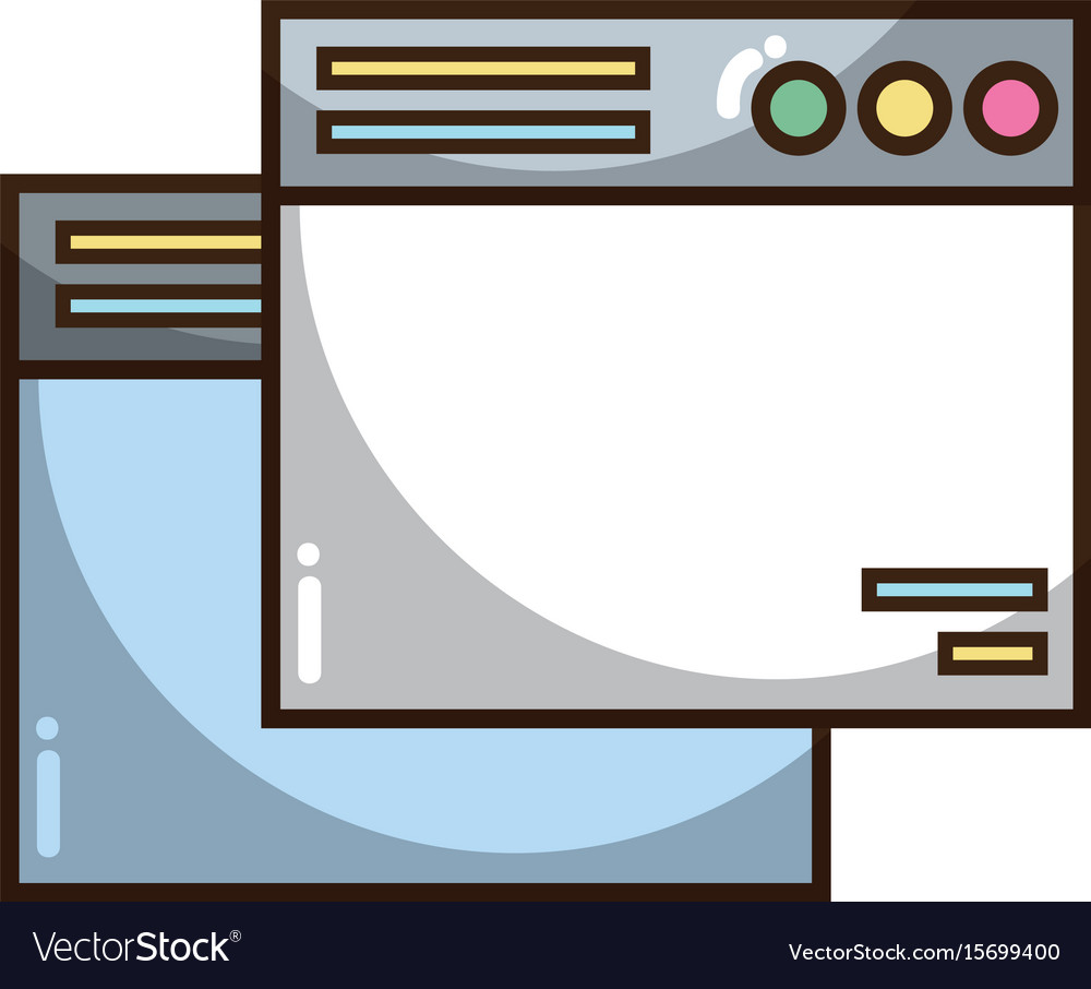 Technology windows element and website document Vector Image