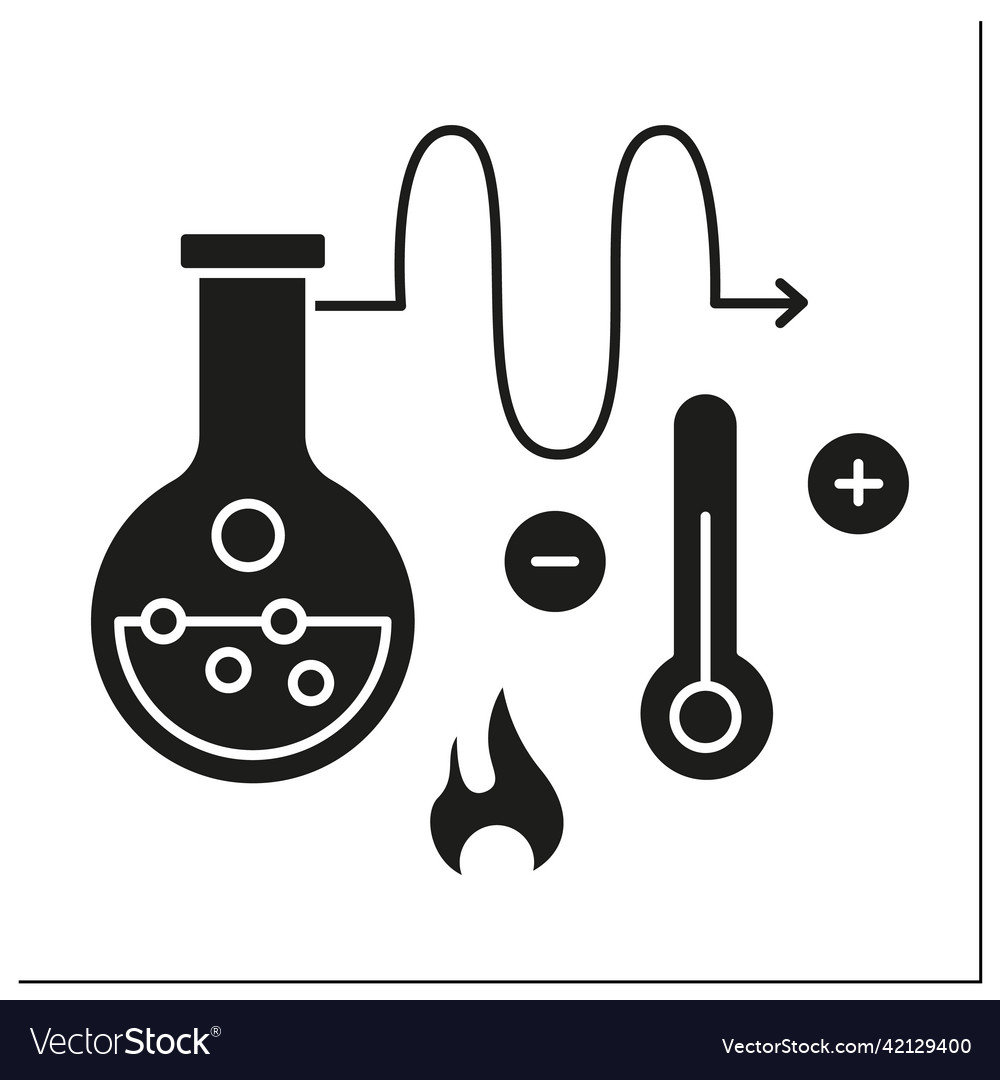 Thermodynamics glyph icon Royalty Free Vector Image