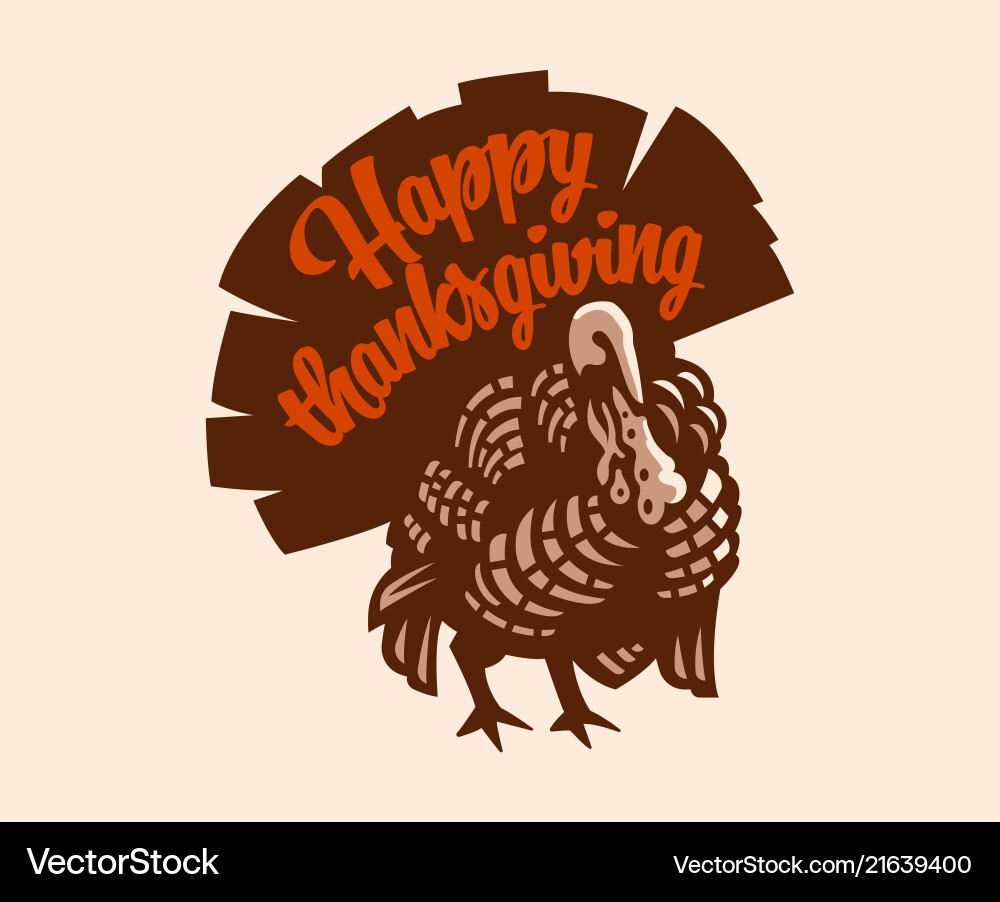 Turkey for thanksgiving day Royalty Free Vector Image