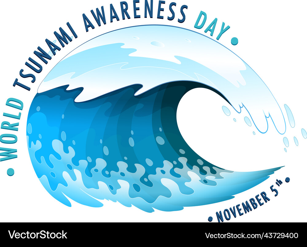 World tsunami awareness day banner design Vector Image