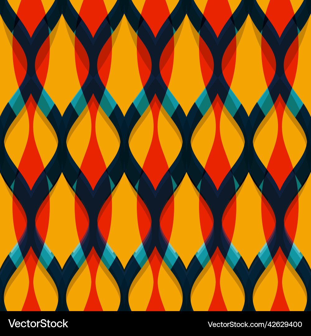 Yellow vintage flowers mosaic seamless pattern Vector Image