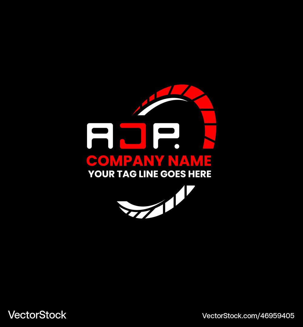 Ajp letter logo creative design with graphic Vector Image