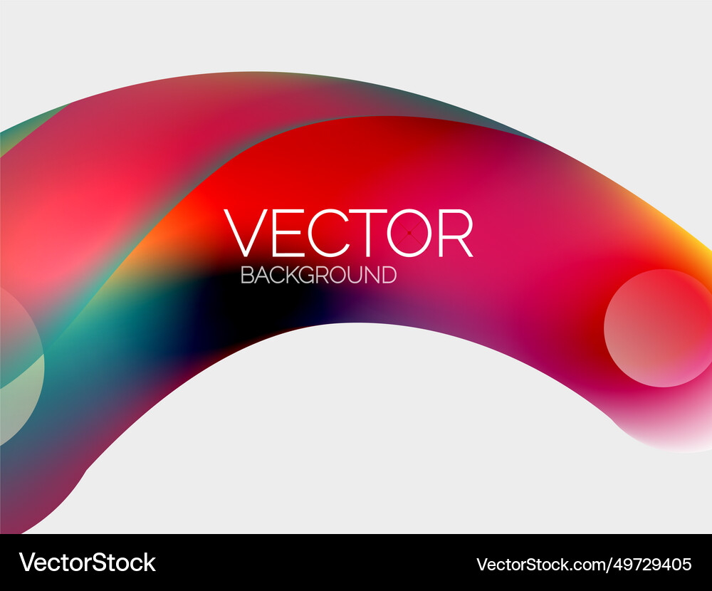Beautiful flowing round shapes and circles Vector Image