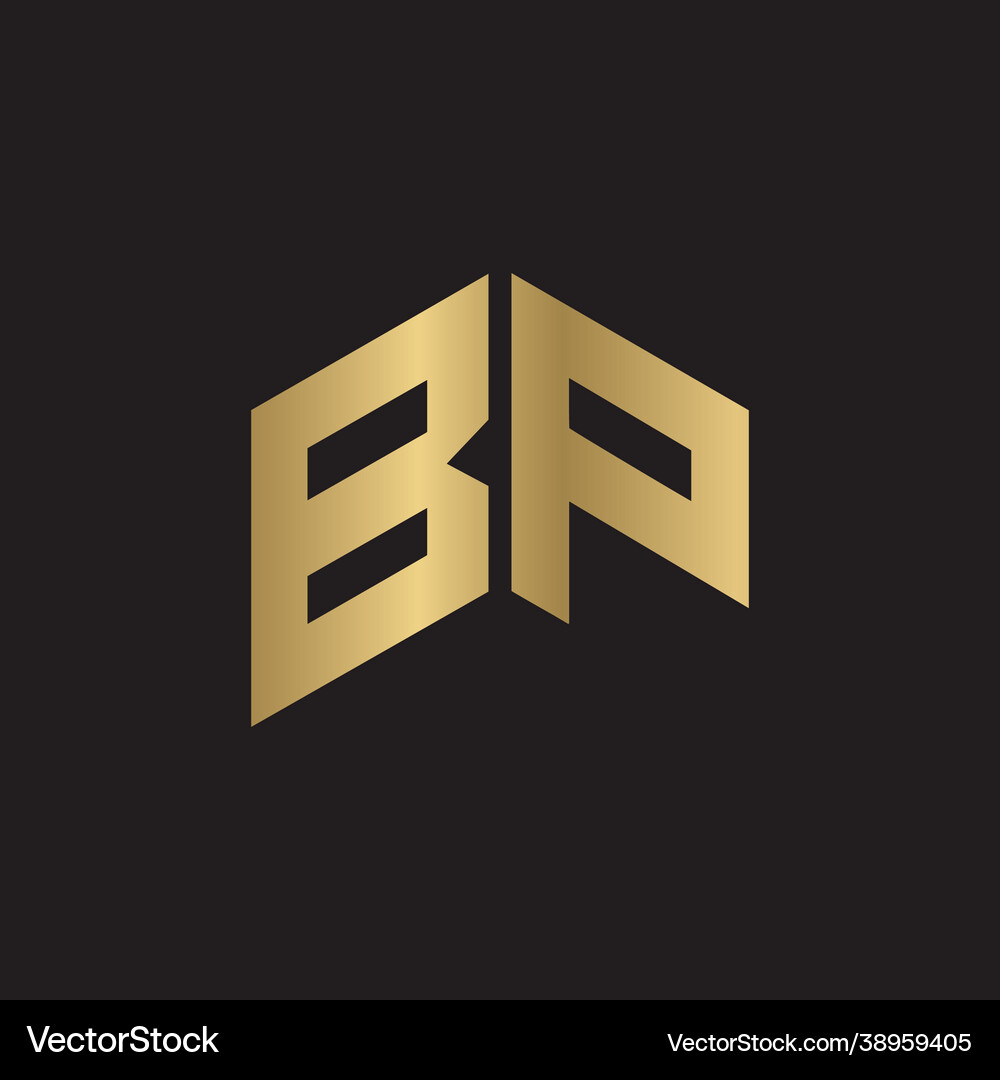 Bp or pb logo and icon design Royalty Free Vector Image