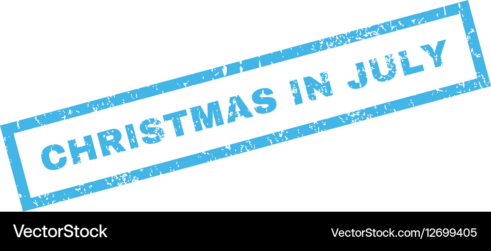 Christmas in july rubber stamp Royalty Free Vector Image