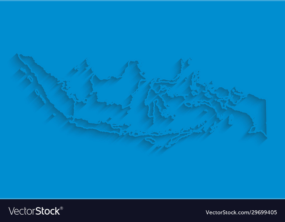 Indonesia map asia country template Royalty Free Vector