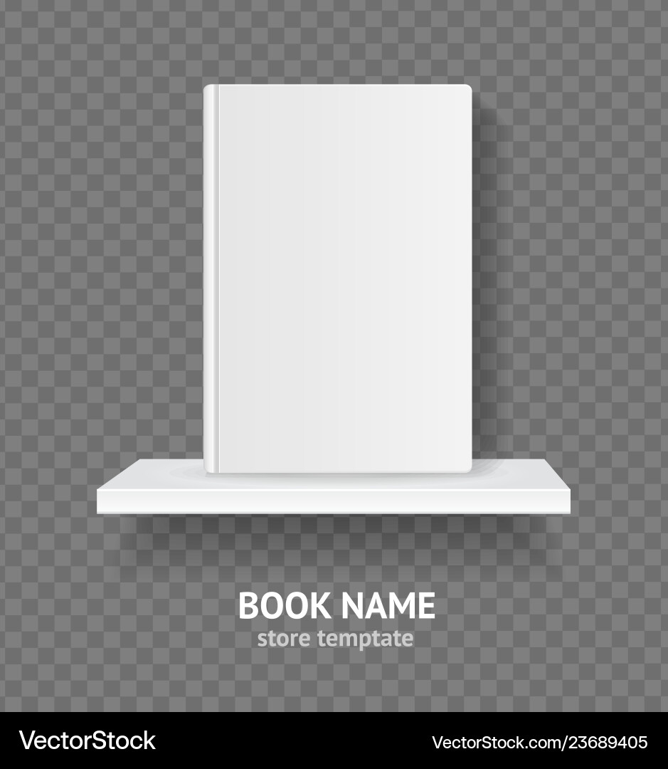 Realistic detailed 3d white blank template book Vector Image