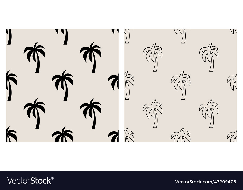 Seamless pattern with palm trees palm tree Vector Image