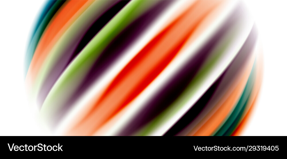 Silk smooth lines on white liquid fluid color Vector Image