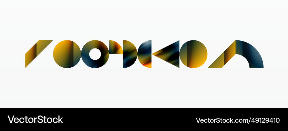 Assorted geometric shapes unite in a minimalistic Vector Image