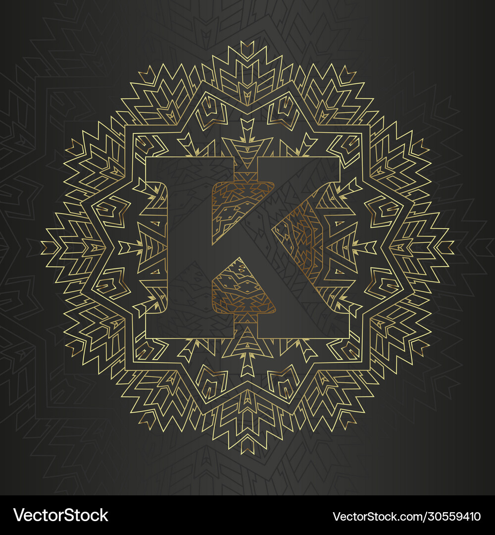 Capital letter alphabet as a monogram Royalty Free Vector