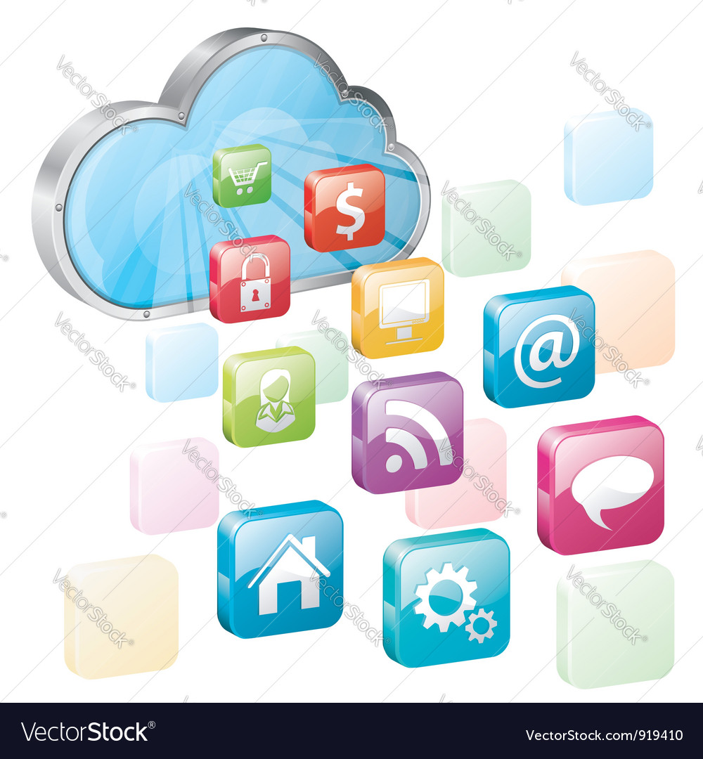 Cloud computing Royalty Free Vector Image - VectorStock