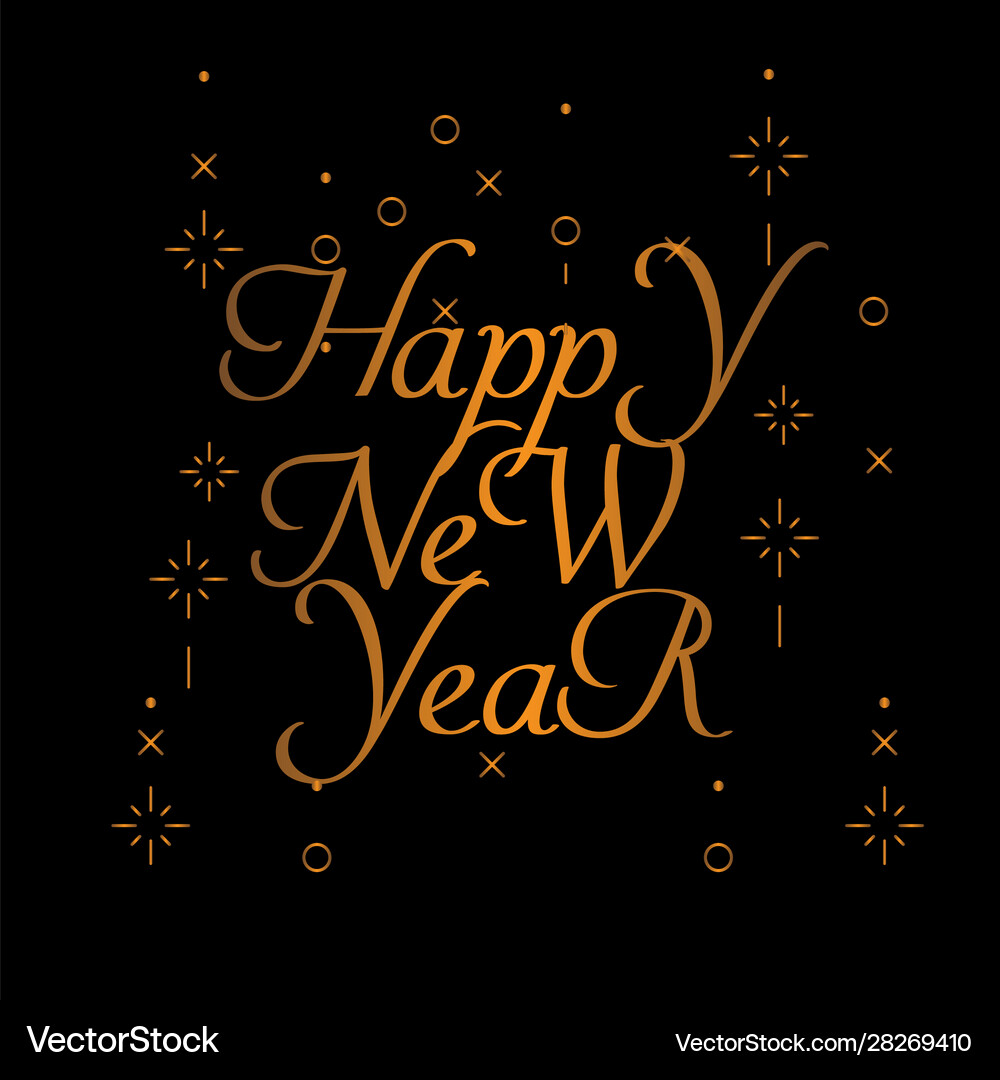 Colorful happy new year design Royalty Free Vector Image