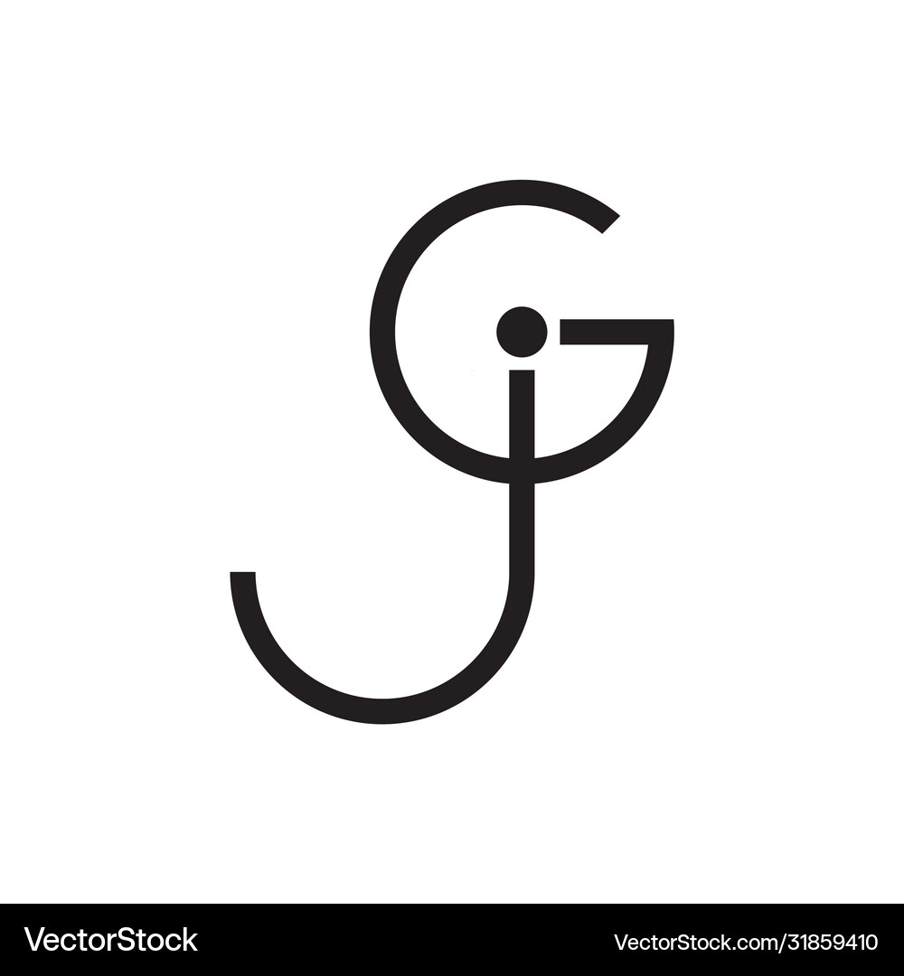 G j j letter logo design Royalty Free Vector Image