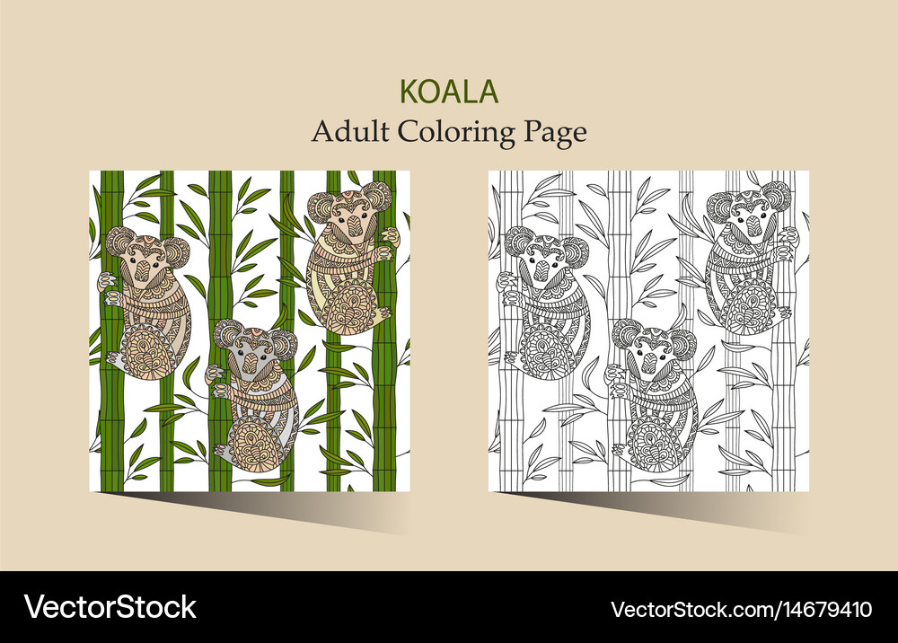 Hand drawn zentangle coloring page for Royalty Free Vector