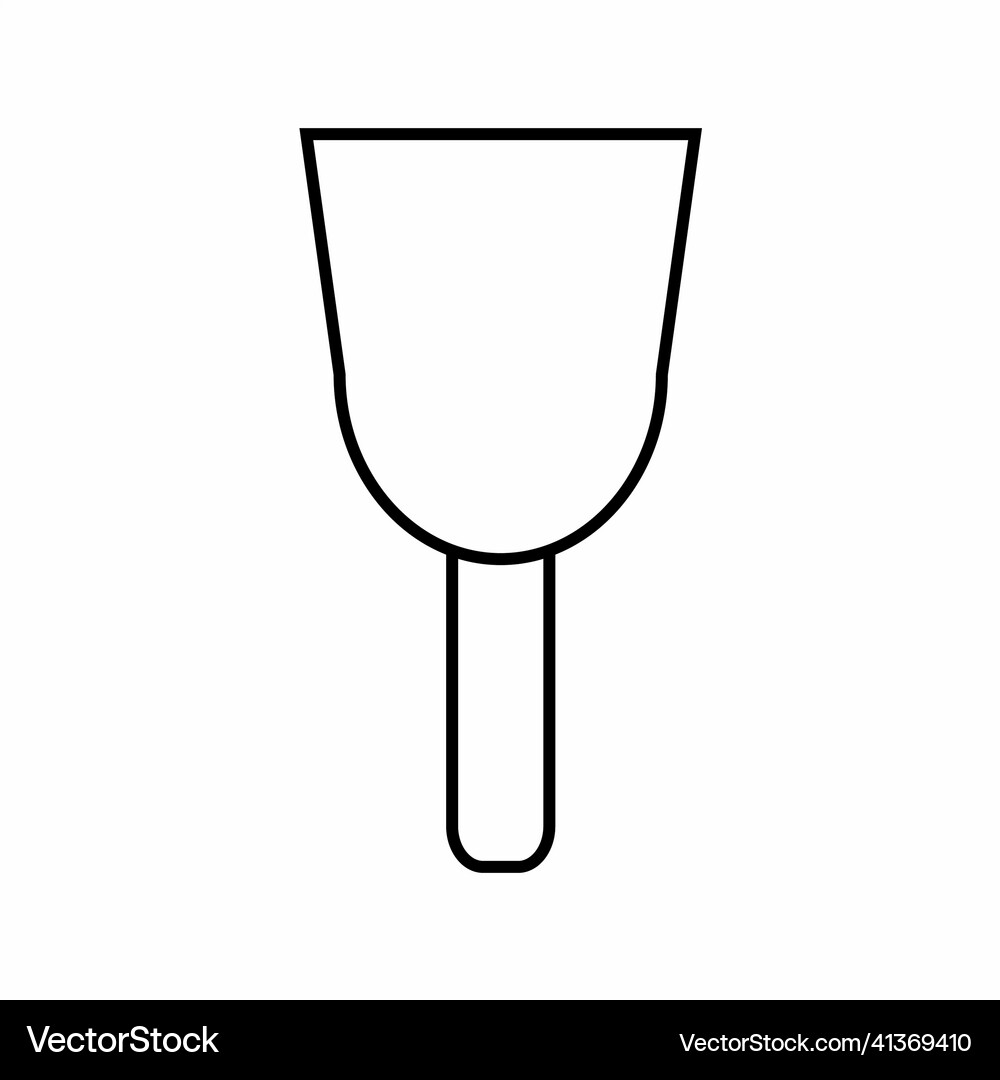 Icon of wall plaster tool - line style Royalty Free Vector
