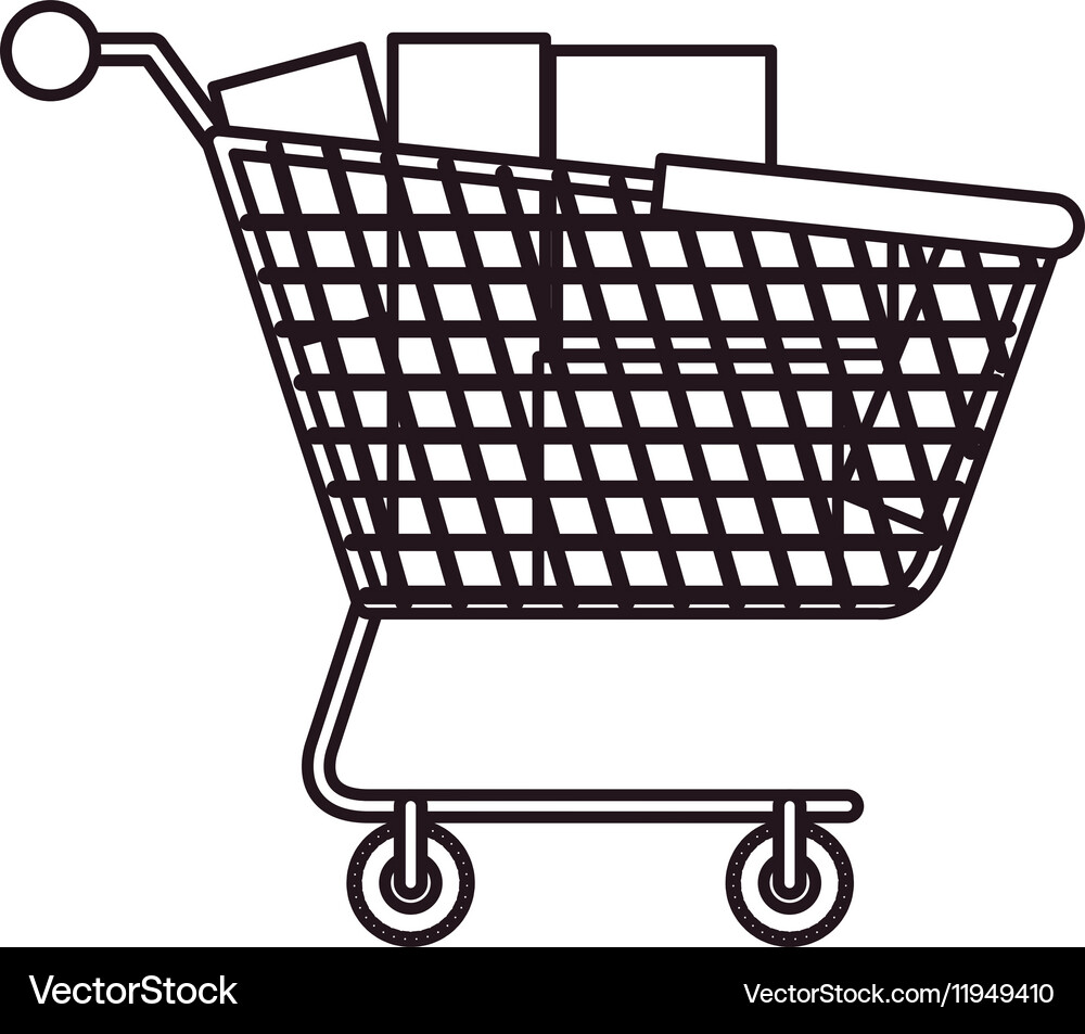 Isolated shopping cart design Royalty Free Vector Image