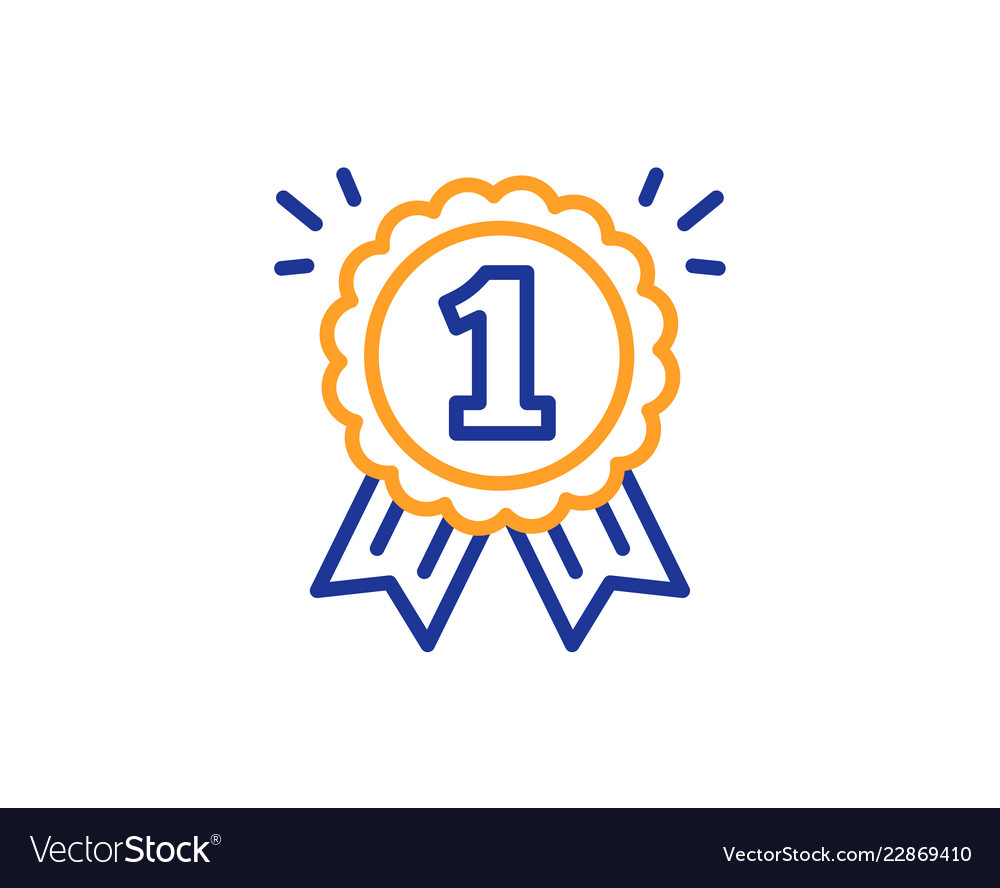 Reward medal line icon winner achievement Vector Image Reward medal line icon winner achievement Vector Image