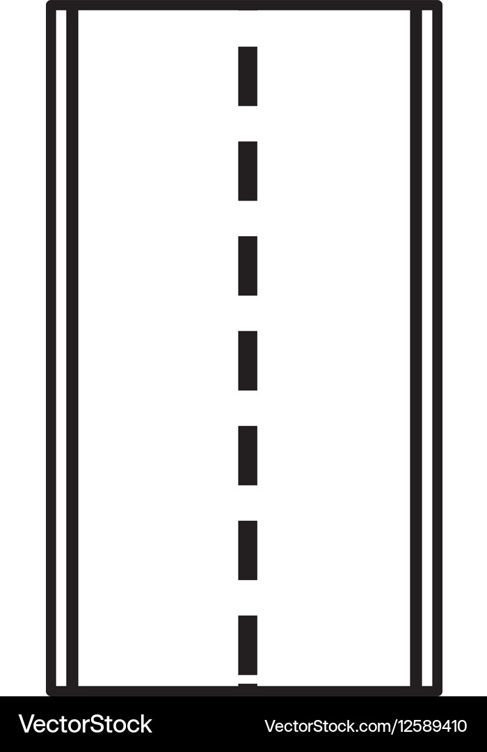 Road street isolated icon Royalty Free Vector Image