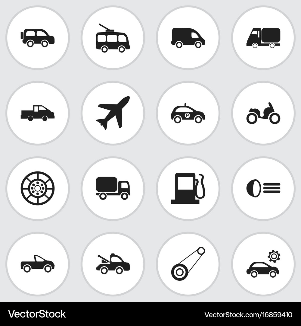 Set of 16 editable shipment icons includes Vector Image