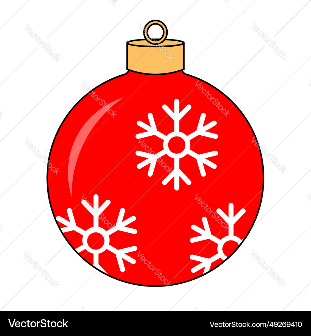 Simple of christmas tree toy object Royalty Free Vector