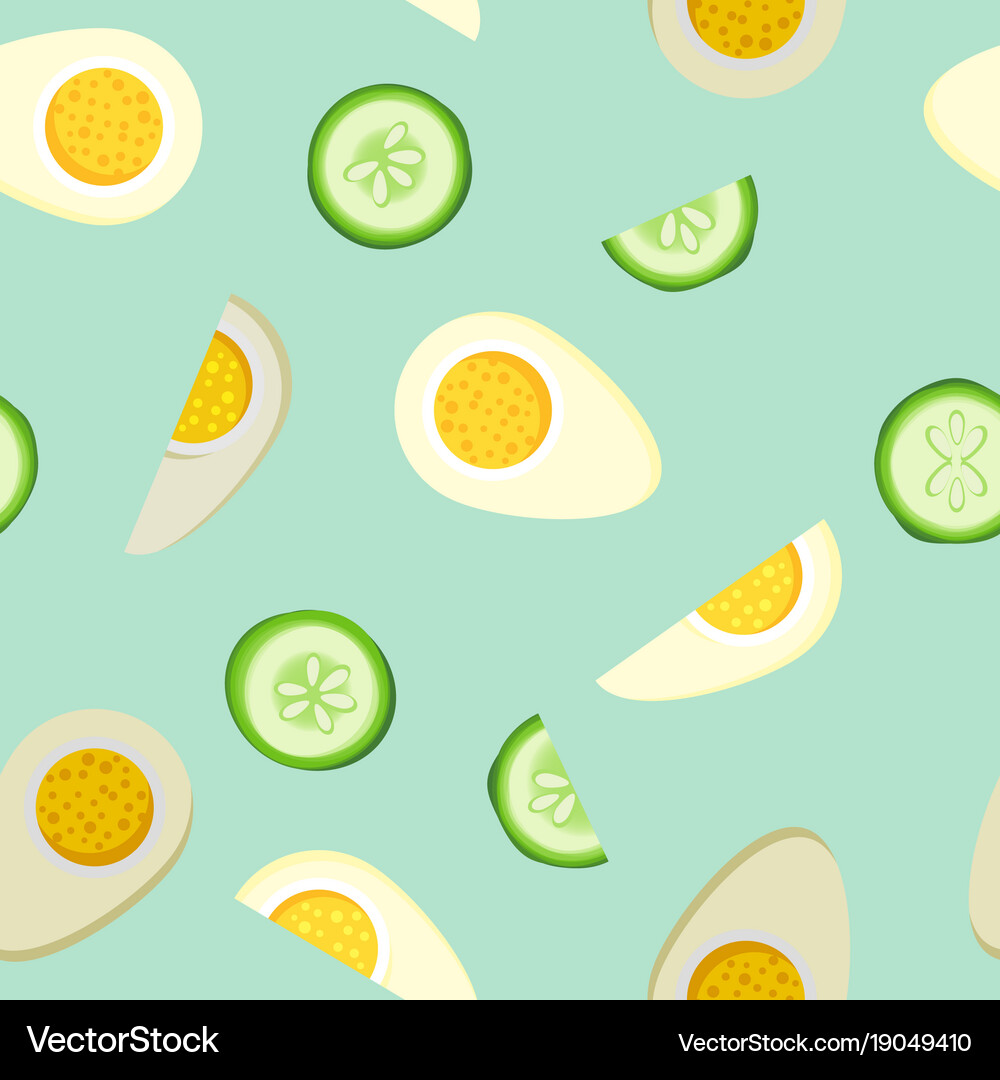 Tiling seamless background with bright food Vector Image