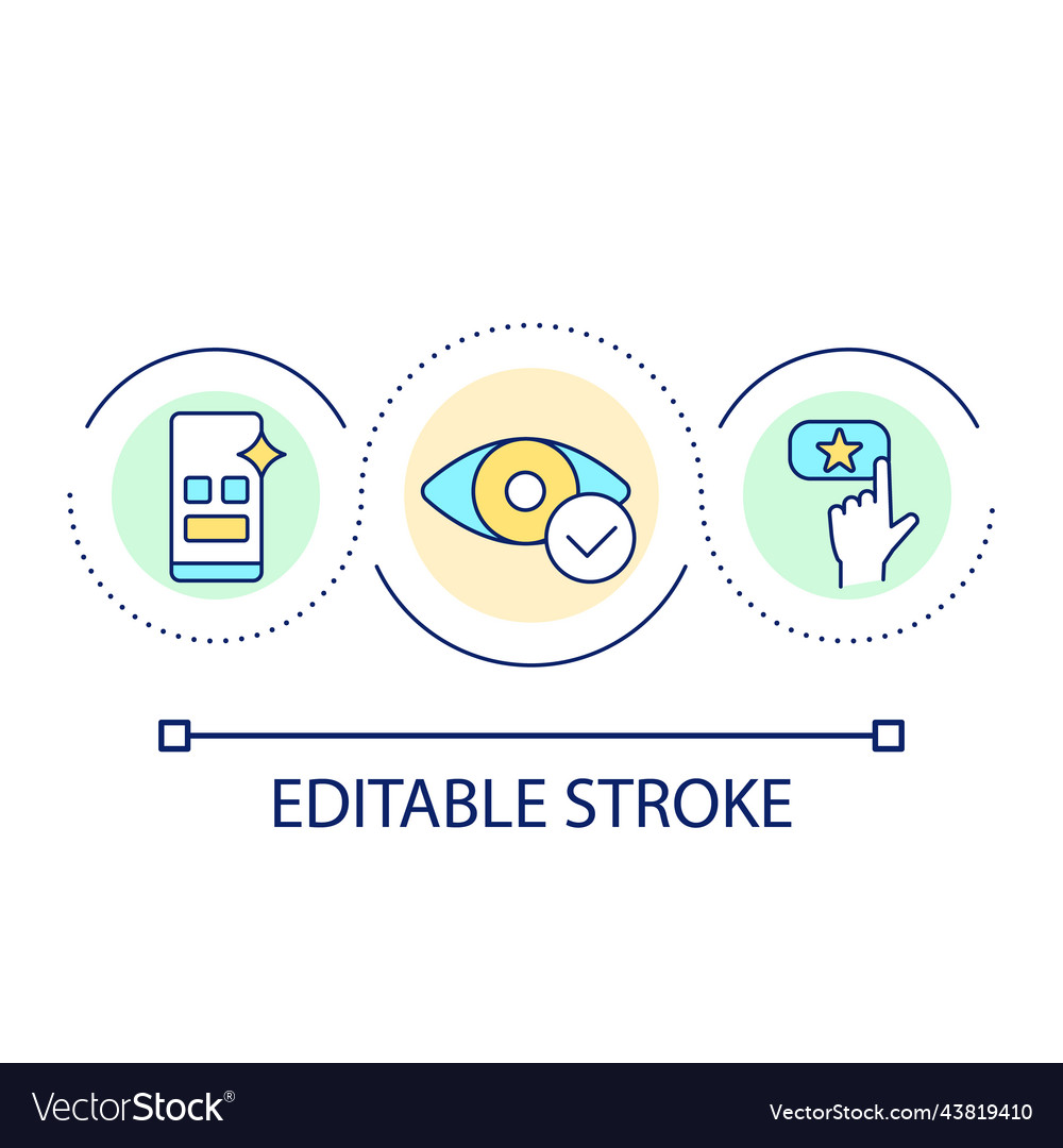Visual elements loop concept icon Royalty Free Vector Image