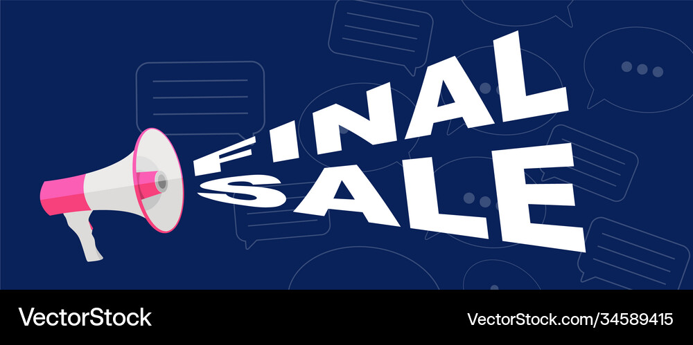 Abstract final sale poster Royalty Free Vector Image