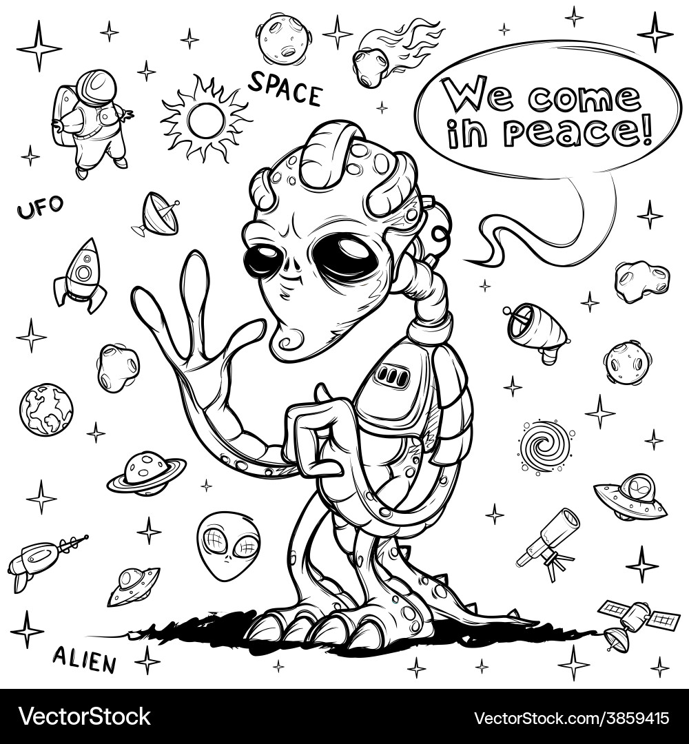 Space Invaders Alien White Background