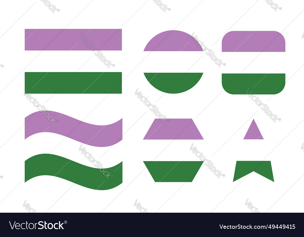 Genderqueer Pride Flag Sexual Identity Royalty Free Vector